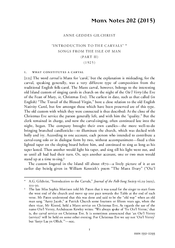 (PDF) “[A.G. Gilchrist] Introduction to the Carvals [Songs from the ...