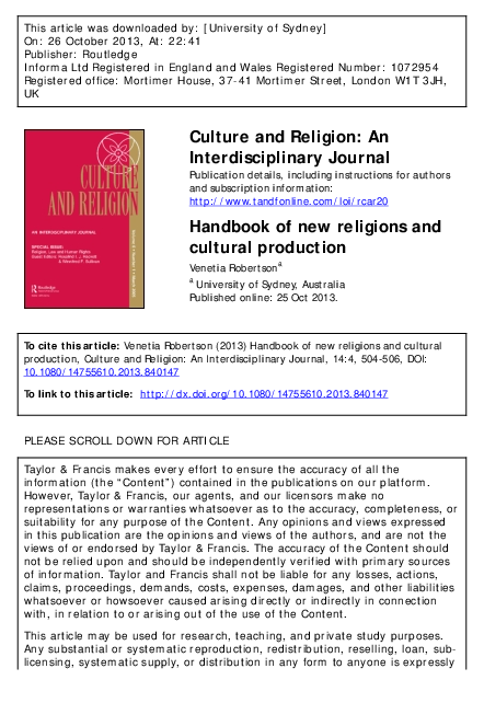 (PDF) Venetia Robertson (University of Sydney), Review of Carole M ...