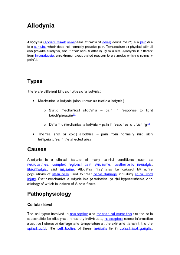 (DOC) Allodynia