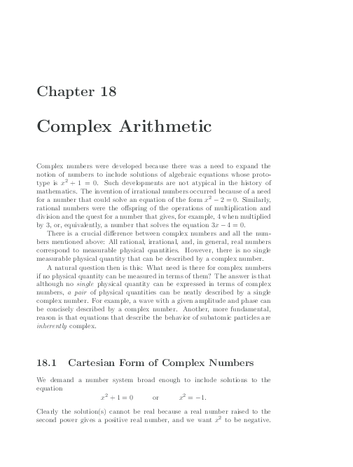 (PDF) Complex Algebra