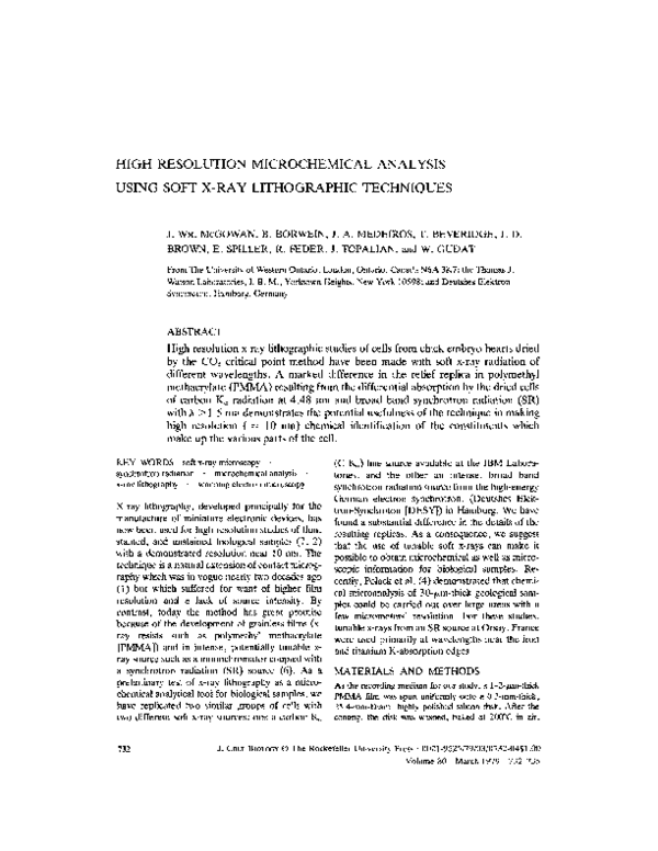 (PDF) USING SOFT X-RAY LITHOGRAPHIC TECHNIQUES