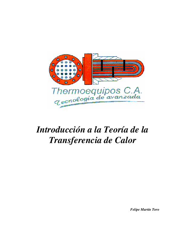 (PDF) Introducción a la Teoría de la Transferencia de Calor