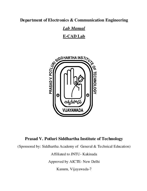 (PDF) ECAD Lab Manual PVPSIT