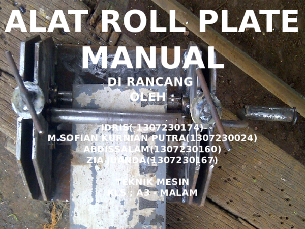 Pembuatan Alat Roll Plate