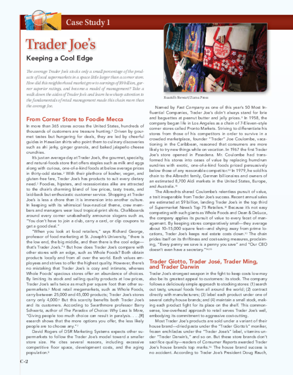 (PDF) Case Study 1 Trader Joe’s