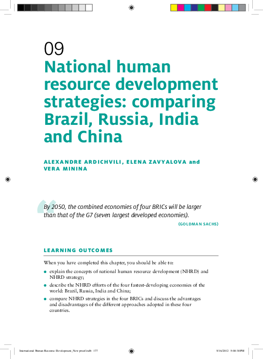 (PDF) National human resource development strategies: comparing Brazil, Russia, India and China