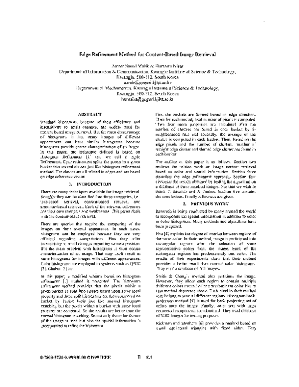 (PDF) Edge refinement method for content-based image retrieval