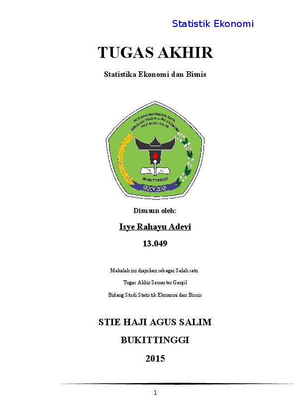 (DOC) pengelohan data statistik 3 variabel