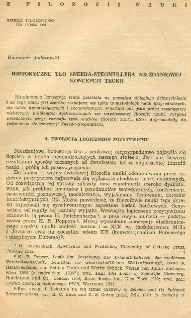 (PDF) (1981) Jodkowski, Historyczne tlo Sneeda-Stegmullera niezdaniowej ...
