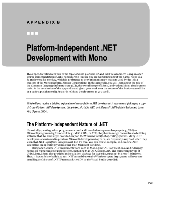 (PDF) App B. Andrew Troelsen Pro C#