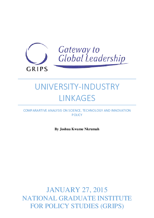 (PDF) University-industry interactions