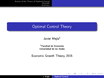(PDF) Optimal Control Theory