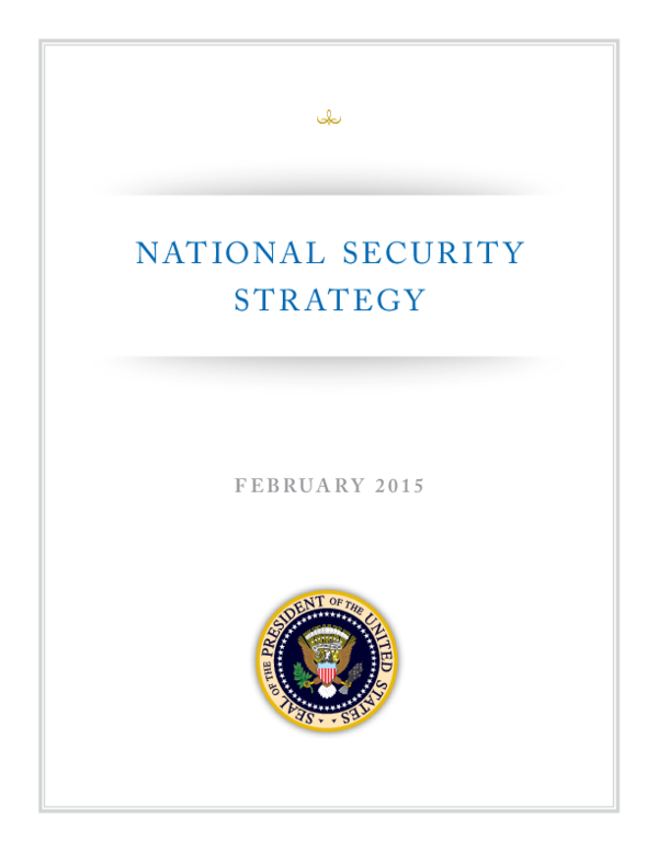 (PDF) US National Security Strategy (Feb 2015)