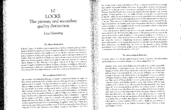 (PDF) Locke: the primary and secondary quality distinction