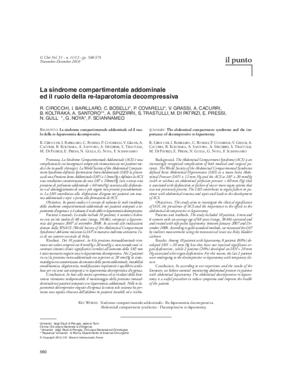(PDF) SUMMARY: The abdominal compartment syndrome and the importance of ...