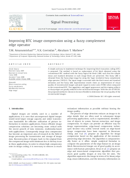 (PDF) Improving BTC image compression using a fuzzy complement edge ...