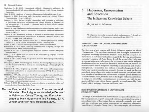 (PDF) Habermas, Education and Indigenous Knowledge