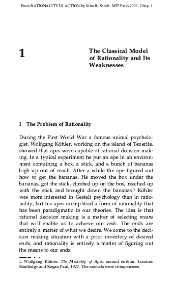 (PDF) The Classical Model of Rationality and Its Weaknesses The Problem ...