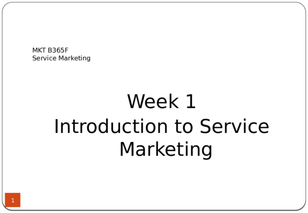 (PPT) Introduction to Service Marketing