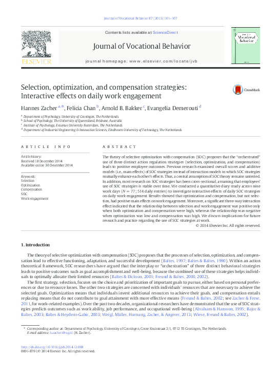 Selection, optimization, and compensation strategies: Interactive ...