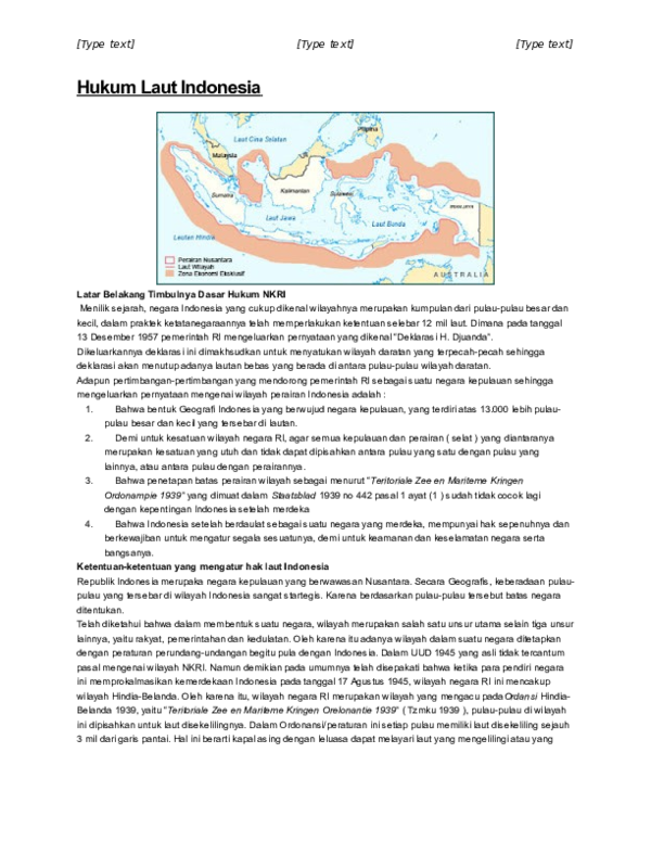 (DOC) Hukum Laut Indonesia