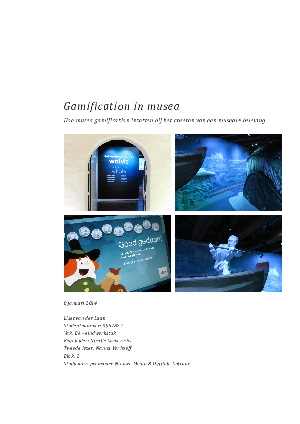 (PDF) Gamification in Musea, hoe musea gamification inzetten bij het ...