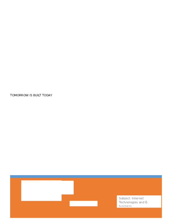 (DOC) Tomorrow is built today