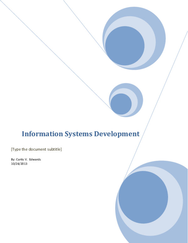 (PDF) Information Systems Development- A review, and application to an ...