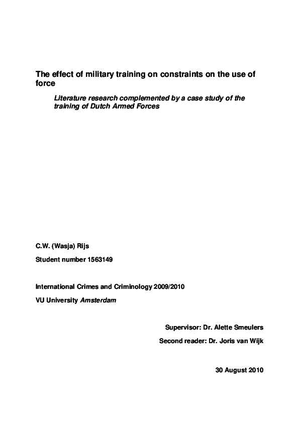 (PDF) The effect of military training on constraints on the use of ...