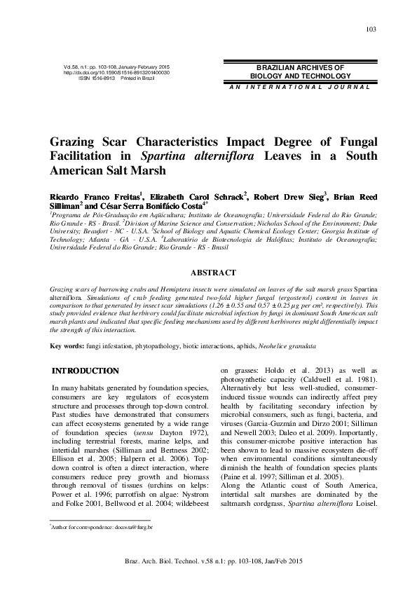 (PDF) Grazing Scar Characteristics Impact Degree of Fungal Facilitation ...