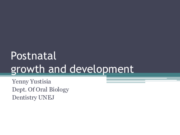 (PDF) Postnatal growth and development