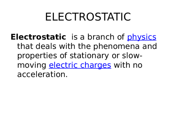 (PPT) ELECTROSTATIC