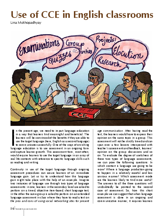 (PDF) Use of CCE in English Classrooms