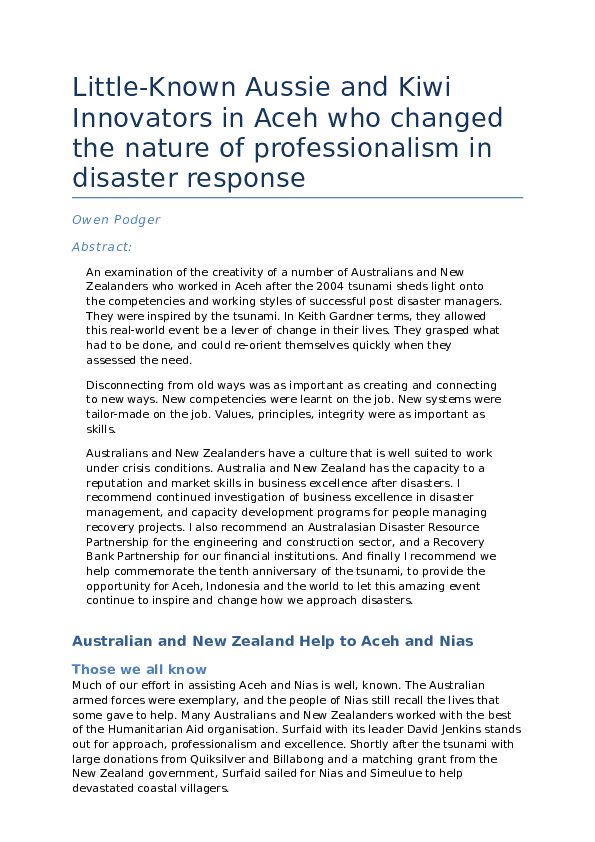 (DOC) Little-Known Aussie and Kiwi Innovators in Aceh who changed the ...