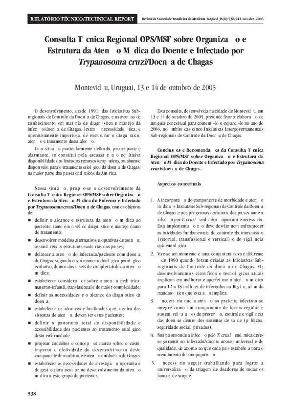 (PDF) Consulta Técnica Regional OPS/MSF sobre Organização e Estrutura ...