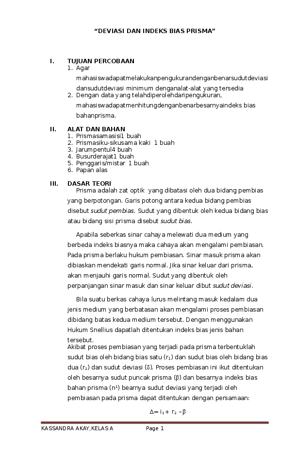 (DOC) DEVIASI DAN INDEKS BIAS PRISMA