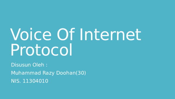 (PPT) Voice Of Internet Protocol (VOIP)
