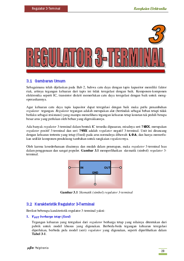 (PDF) Regulator 3-Terminal Rangkaian Elektronika