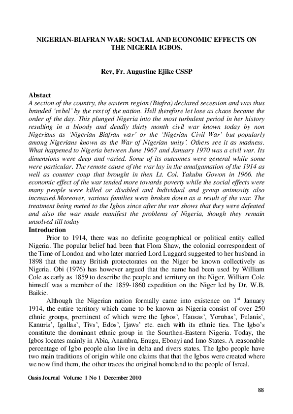 (PDF) nigerian civil / biafran war
