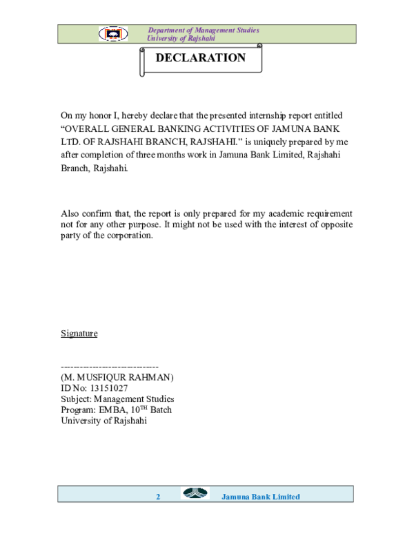 (DOC) Internship Report