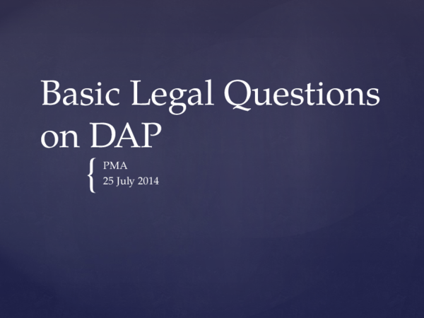 (PPT) Basic Legal Questions on the Disbursement Acceleration Program (DAP)