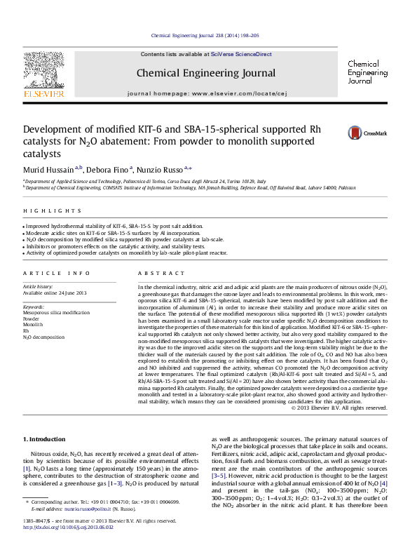 (PDF) Development of modified KIT-6 and SBA-15-spherical supported Rh ...