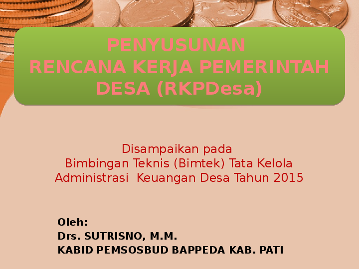 (PPT) PAPARAN PENYUSUNAN RKPDesa 2015