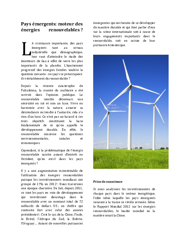 energie renouvelable et non renouvelable ppt