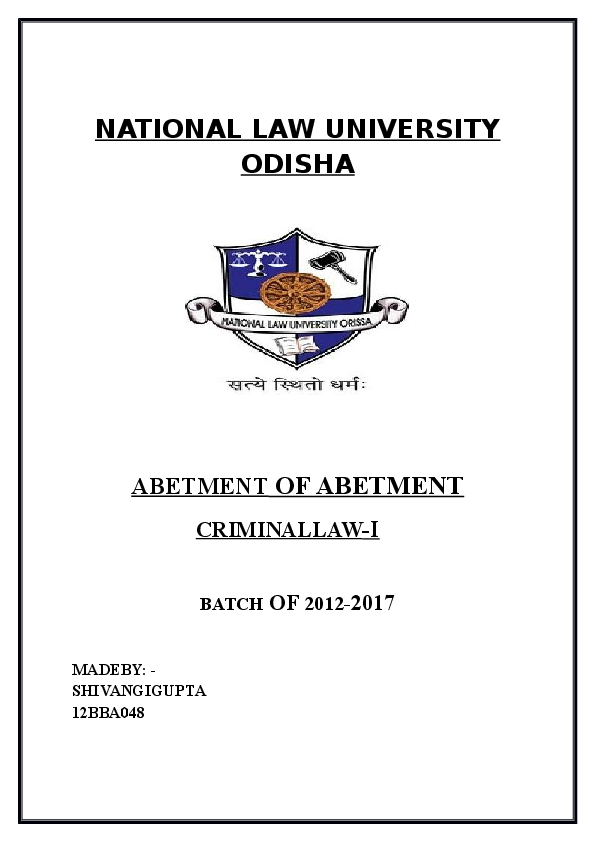 (DOC) Abetment of abetment