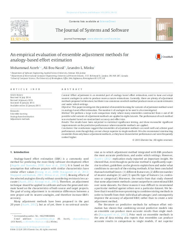 Pdf An Empirical Evaluation Of Ensemble Adjustment Methods For