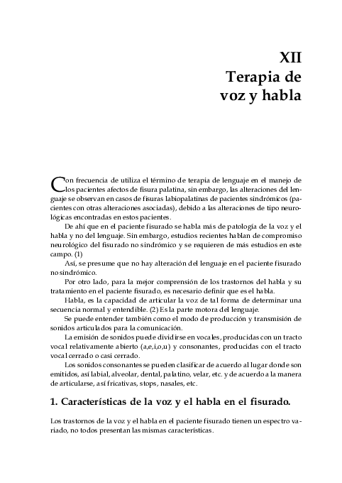 (PDF) XII Terapia de voz y habla