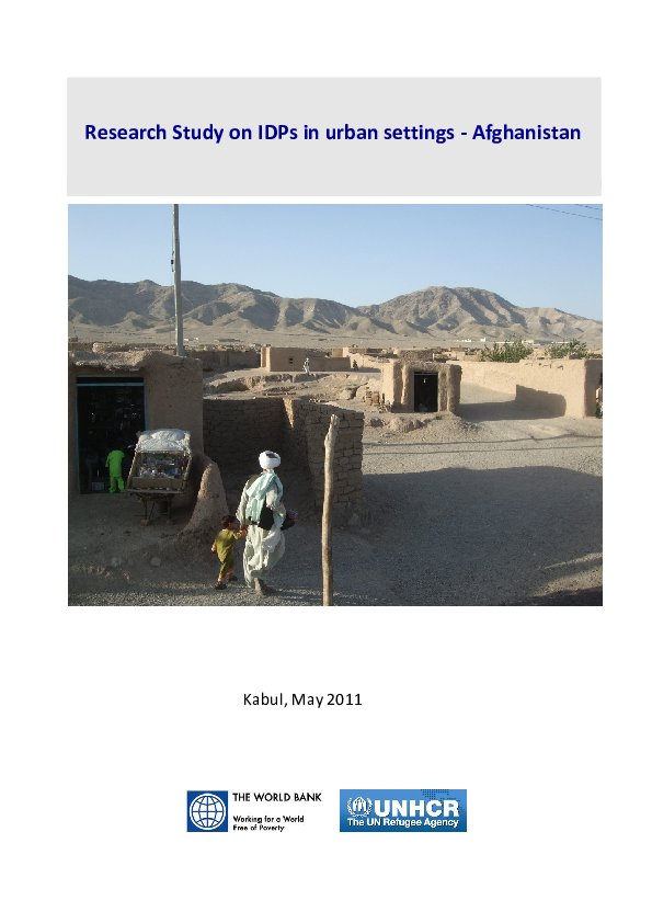 (PDF) IDPs in Urban settings in Afghanistan