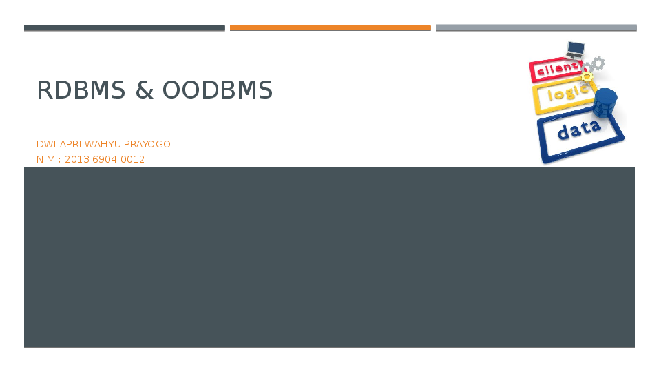 (PPT) RDBMS & OODBMS