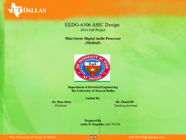 (PPT) ASIC Design Project Presentation:Mini Stereo Digital Audio ...